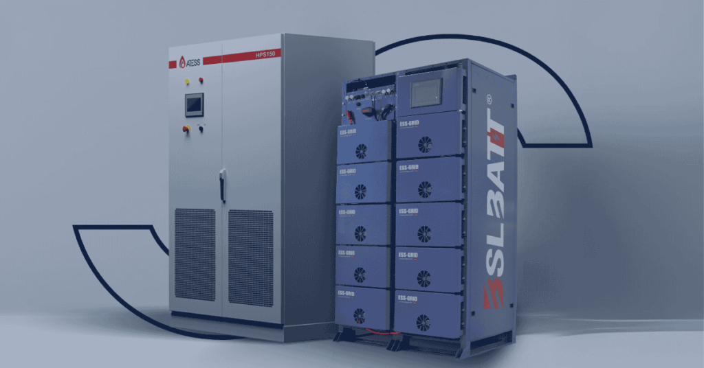 ATESS HPS150 Hybrid Inverter and BSLBATT ESS-GRID HV Rack